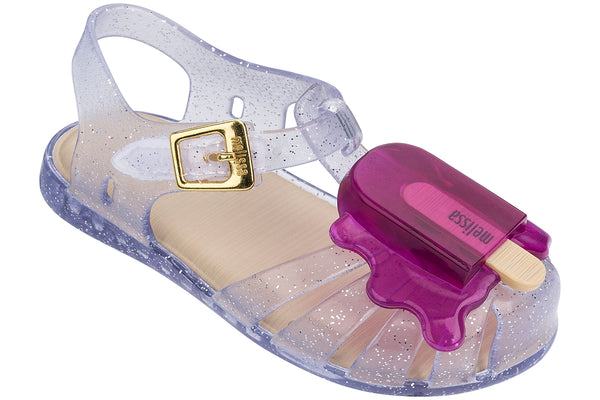 Mini Melissa Aranha Popsicle Clear Glitter/Purple – Kids Kicks
